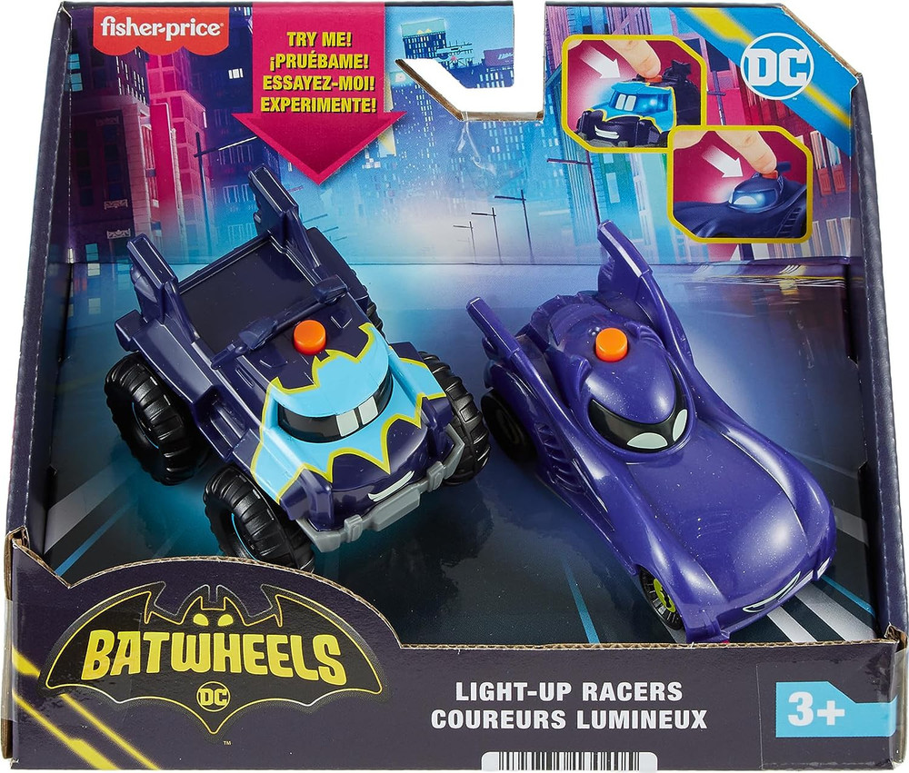 Fisher Price DC Batwheels Light-Up Racers Bam The Batmobile and Buff ...