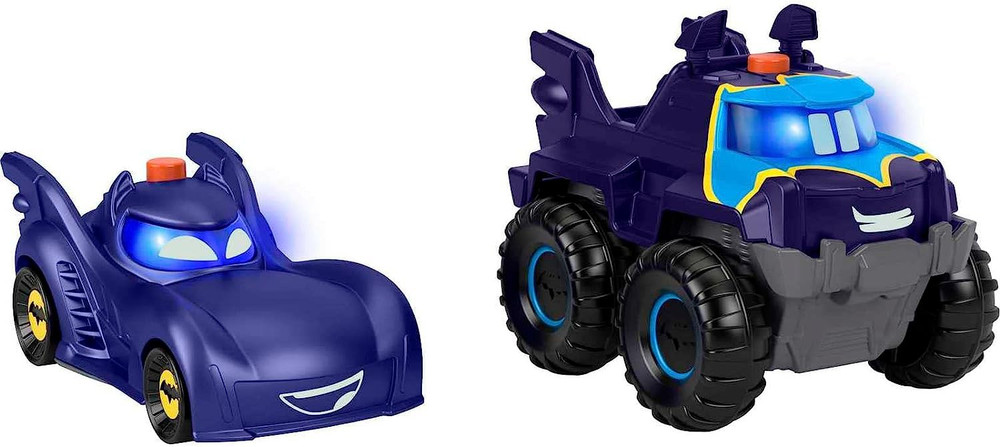 Fisher Price DC Batwheels Light-Up Racers Bam The Batmobile and Buff ...