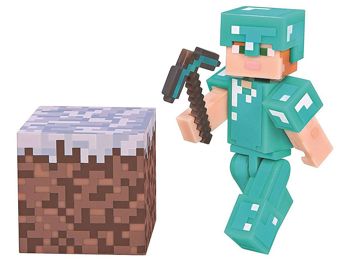 Minecraft Series 3 Alex in Diamond Armor Action Figure Set Jazwares ...