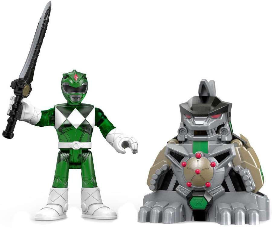 Fisher Price Power Rangers Imaginext Mighty Morphin Battle Armor Green ...