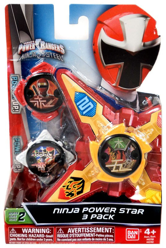 Power Rangers Ninja Steel Series 2 White, Red Yellow Ninja Power Stars ...
