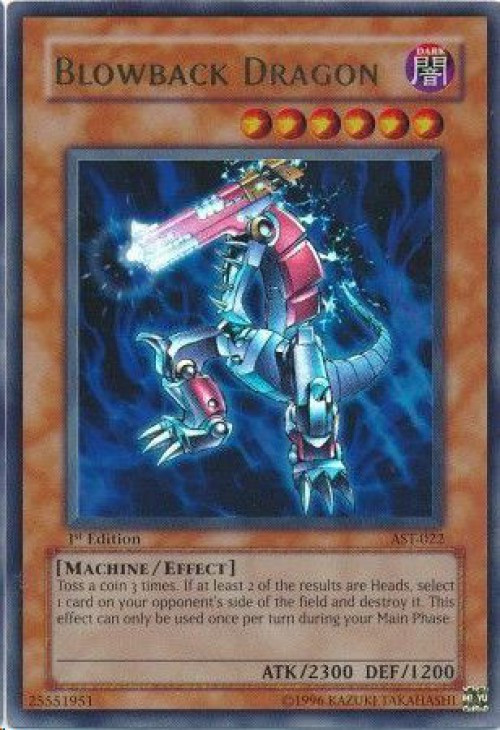 YuGiOh Ancient Sanctuary Single Card Ultra Rare Blowback Dragon AST-022 ...