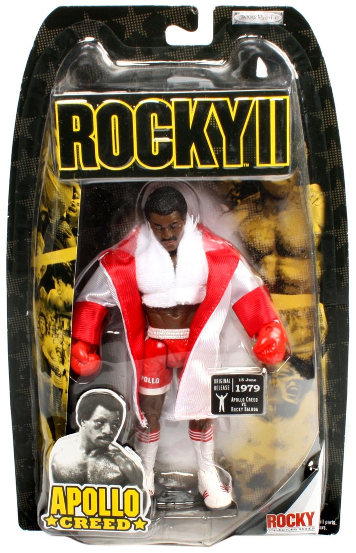 Rocky II Series 2 Apollo Creed Action Figure White Robe Jakks Pacific ...