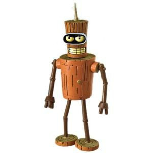 Futurama Series 9 Bender Action Figure Wooden Toynami - ToyWiz