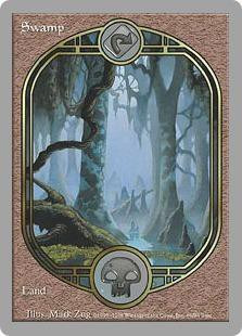 Magic The Gathering Unglued Single Card Common Swamp Played - ToyWiz
