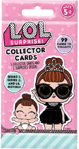 LOL Surprise Collector Cards Mystery Pack Series 1, 2 Lil Sisters MGA ...