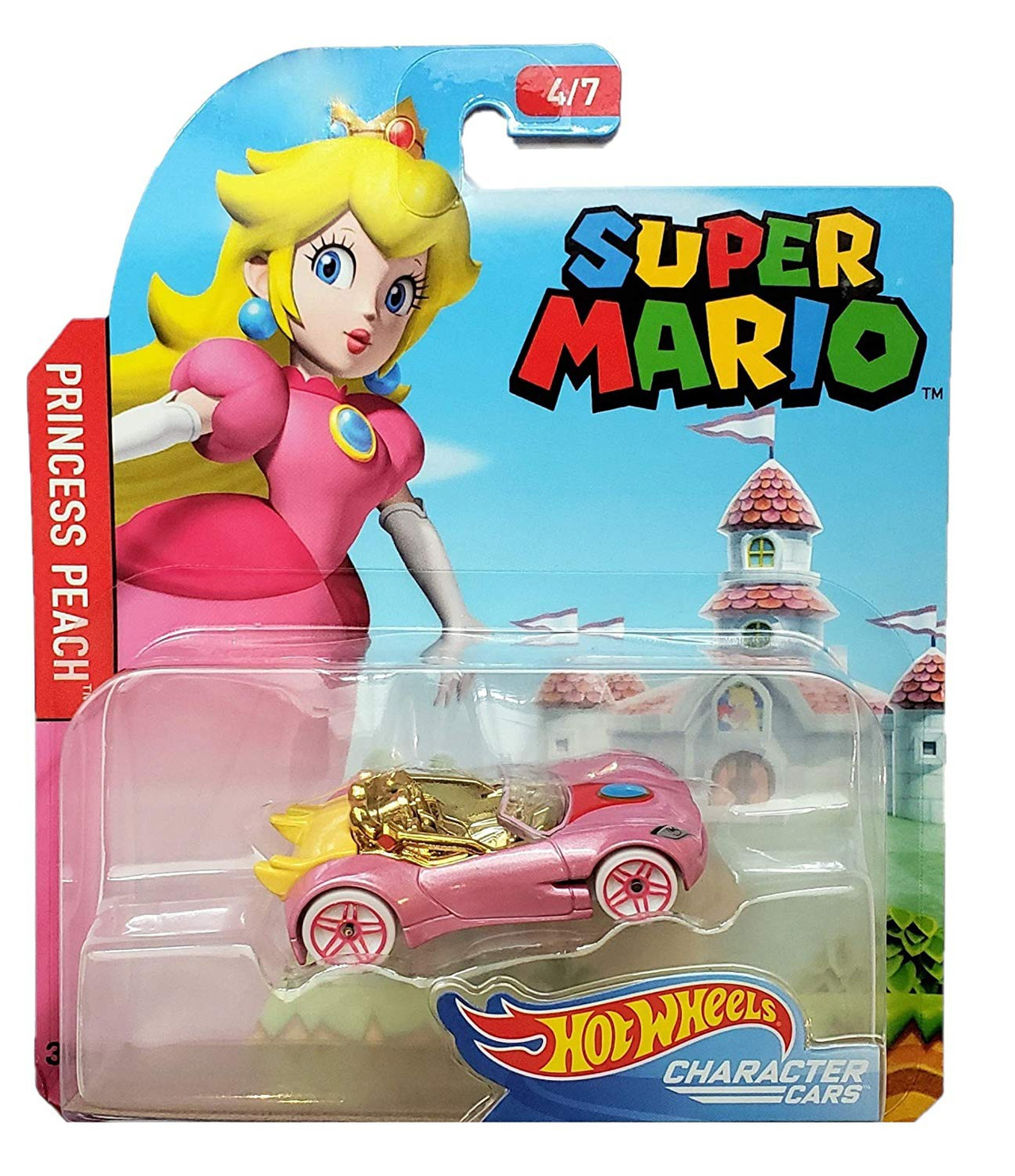 Hot Wheels Super Mario Princess Peach 164 Diecast Car 47 Mattel Toys ...