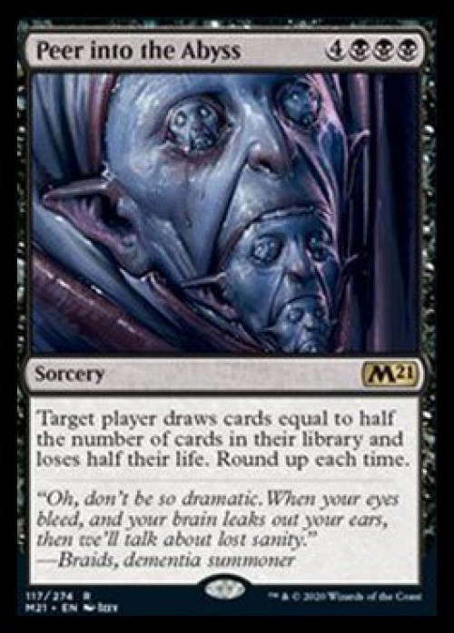 Magic The Gathering 2021 Core Set Single Card Rare Peer Into the Abyss ...