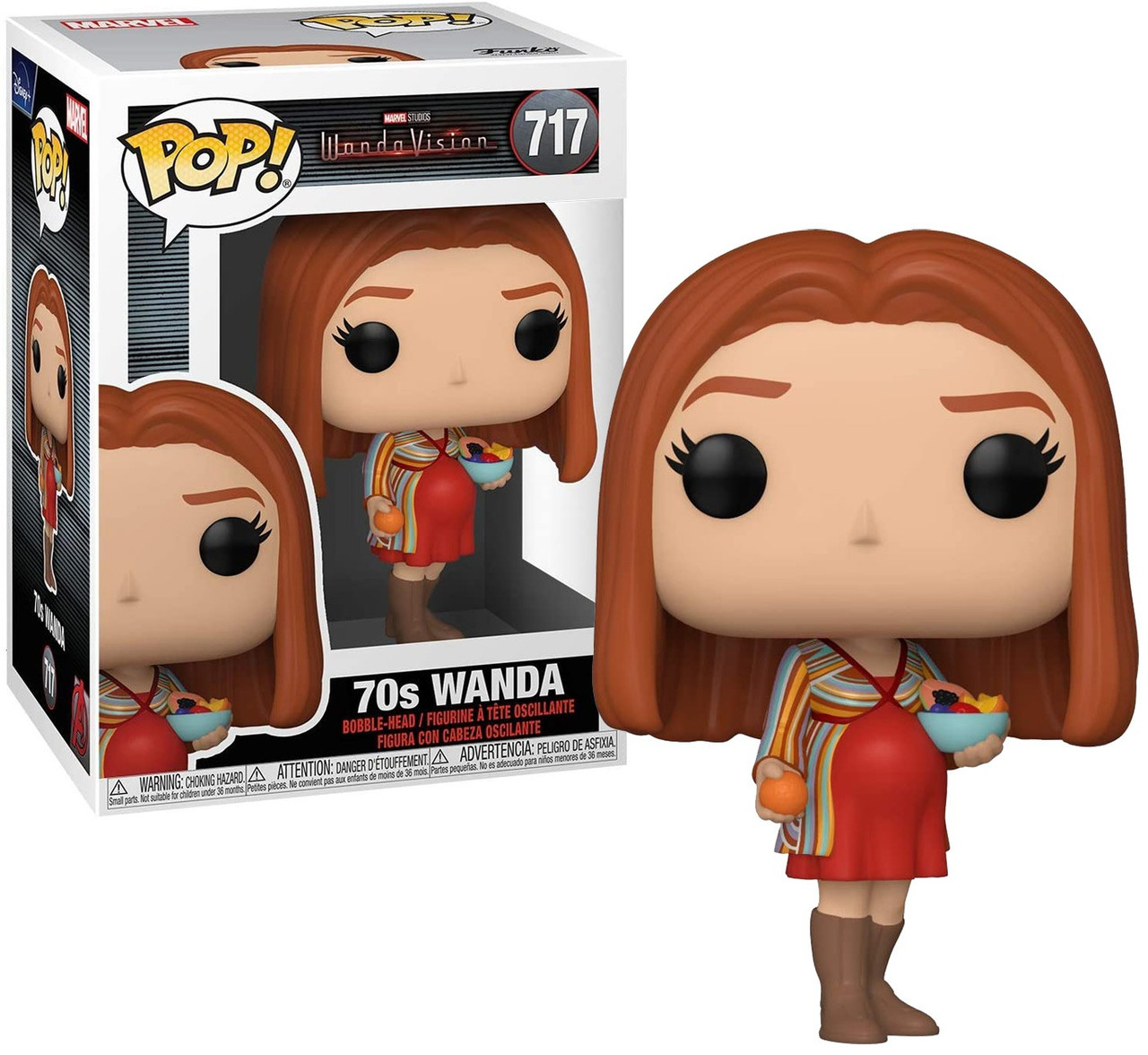Funko Marvel WandaVision POP Wanda Vinyl Figure 1970s - ToyWiz