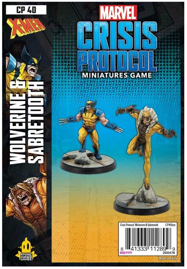 Marvel Crisis Protocol Wolverine Sabertooth Character Pack Atomic Mass ...