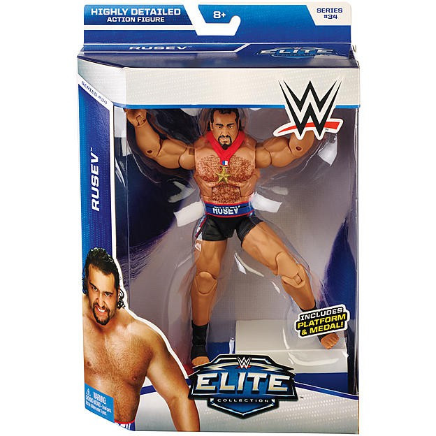 WWE Wrestling Elite Collection Series 34 Rusev 6 Action Figure Platform ...
