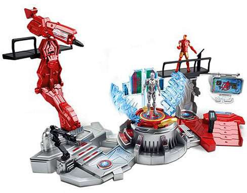 Marvel Avengers Age of Ultron Iron Man Attack Lab 2.5 Action Figure Set ...