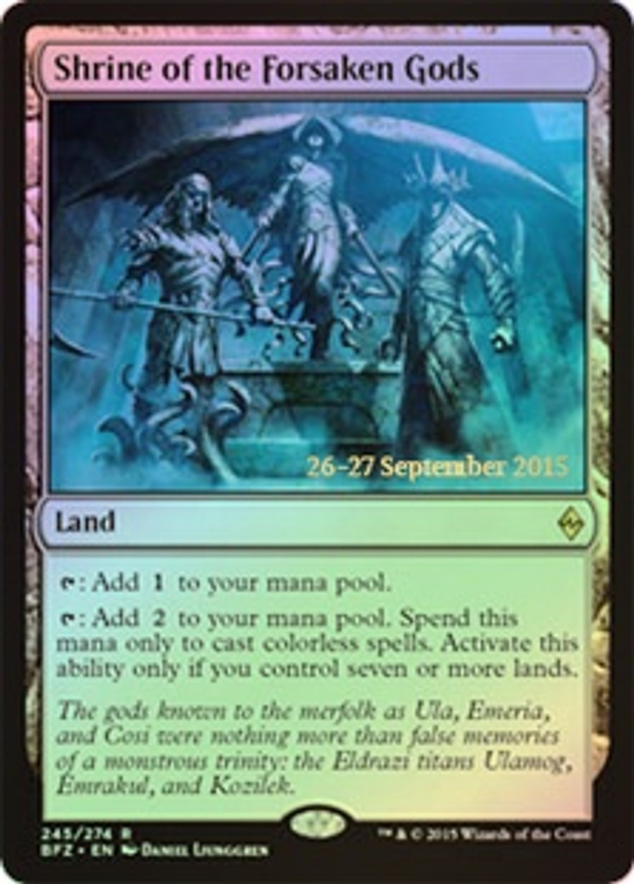 Magic The Gathering Prerelease Release Single Card Promo Shrine Of The