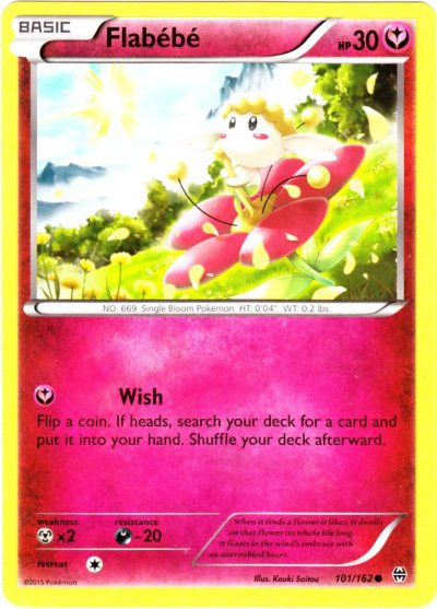 Pokemon X Y BREAKthrough Single Card Common Flabebe 101 - ToyWiz