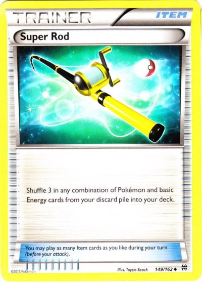 Pokemon X Y BREAKthrough Single Card Uncommon Super Rod 149 - ToyWiz
