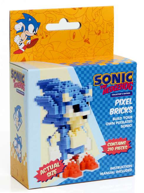 Sonic The Hedgehog Pixel Bricks Sonic 3 Brick Construction Set Paladone ...