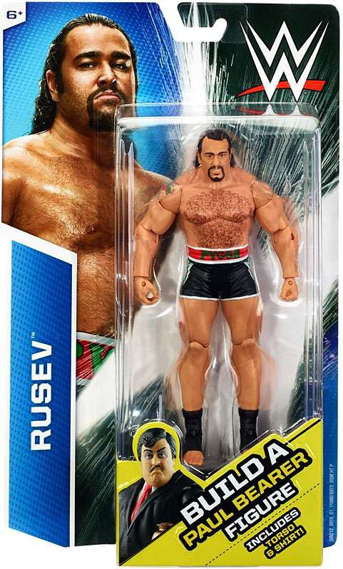 WWE Wrestling Rusev Action Figure Build Paul Bearer Mattel Toys - ToyWiz