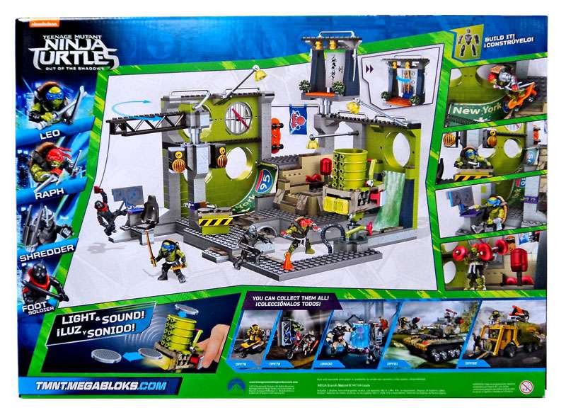 Mega Bloks Teenage Mutant Ninja Turtles Out of the Shadows Lair Hideout ...