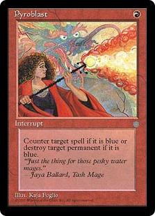 Magic The Gathering Ice Age Single Card Common Pyroblast - ToyWiz