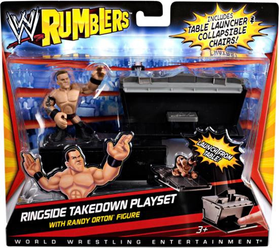 WWE Wrestling Rumblers Series 1 Ringside Takedown Mini Figure Playset ...