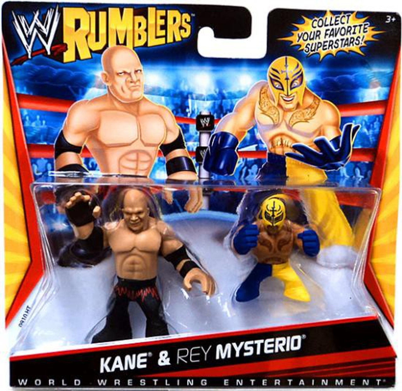 WWE Wrestling Rumblers Series 1 Kane Rey Mysterio Mini Figure 2-Pack ...