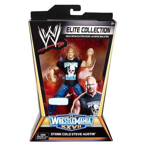 WWE Wrestling Elite Collection WrestleMania 27 Stone Cold Steve Austin ...