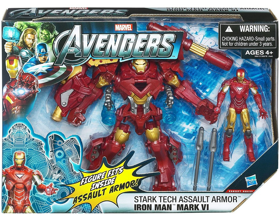 Marvel Avengers Movie Series Stark Tech Assault Armor Iron Man Mark VI ...