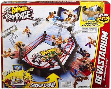 WWE Wrestling Rumblers Rampage Devastadium Mini Figure Playset Mattel ...