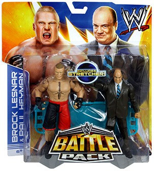 WWE Wrestling Battle Pack Series 25 Paul Heyman Brock Lesnar Action ...