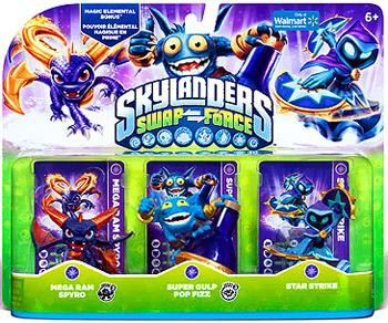 Skylanders Swap Force Mega Ram Spyro, Super Gulp Pop Fizz, Star Strike ...