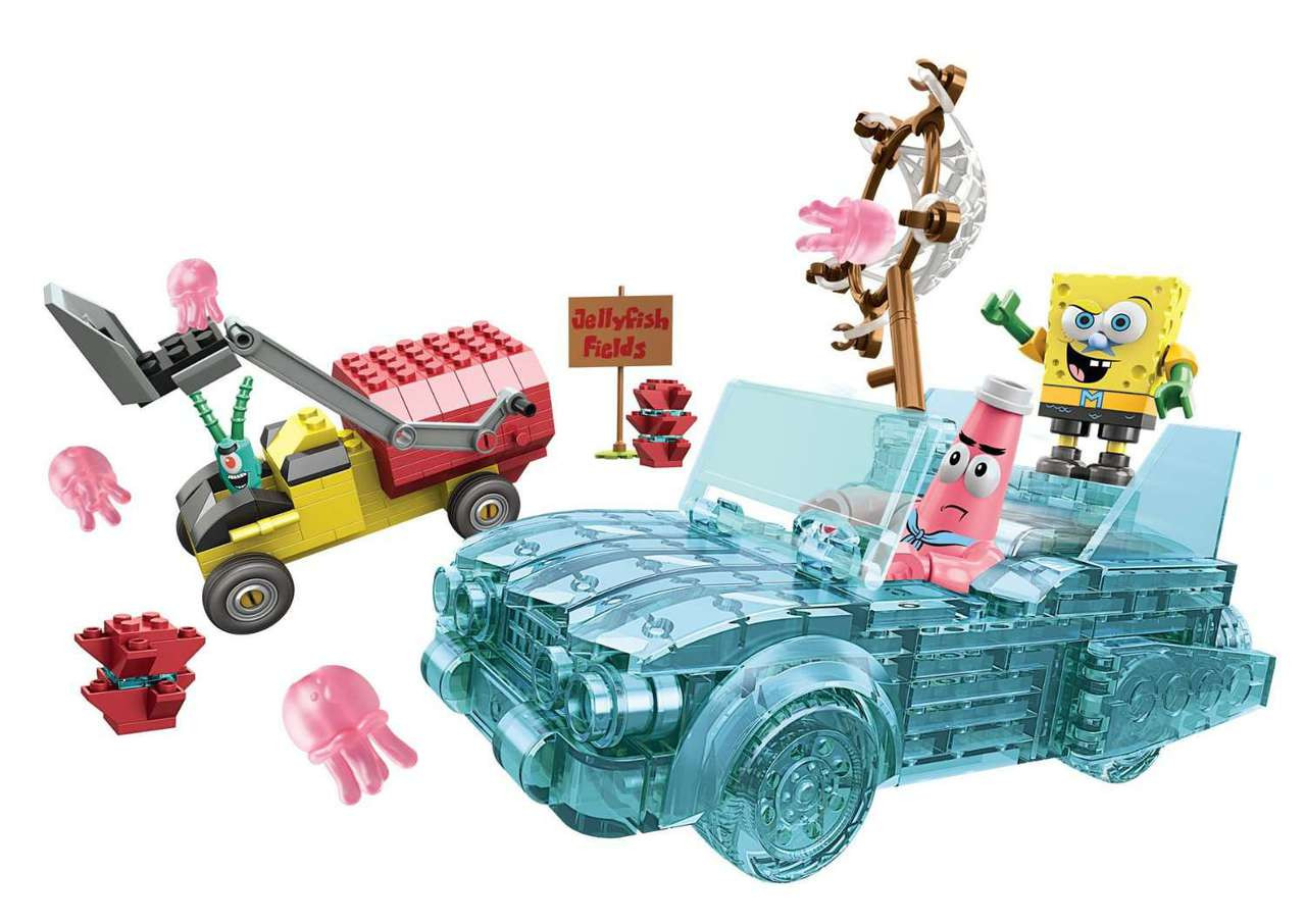 Mega Bloks Spongebob Squarepants Invisible Boatmobile Rescue Set 94620 ...