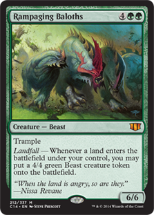 Magic The Gathering 2014 Commander Single Card Mythic Rare Rampaging ...