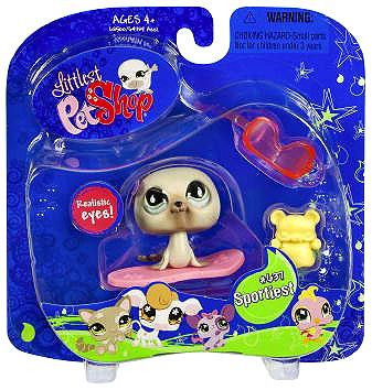 Littlest Pet Shop Seal Figure 637 Pink Sled, Loose Hasbro Toys - ToyWiz