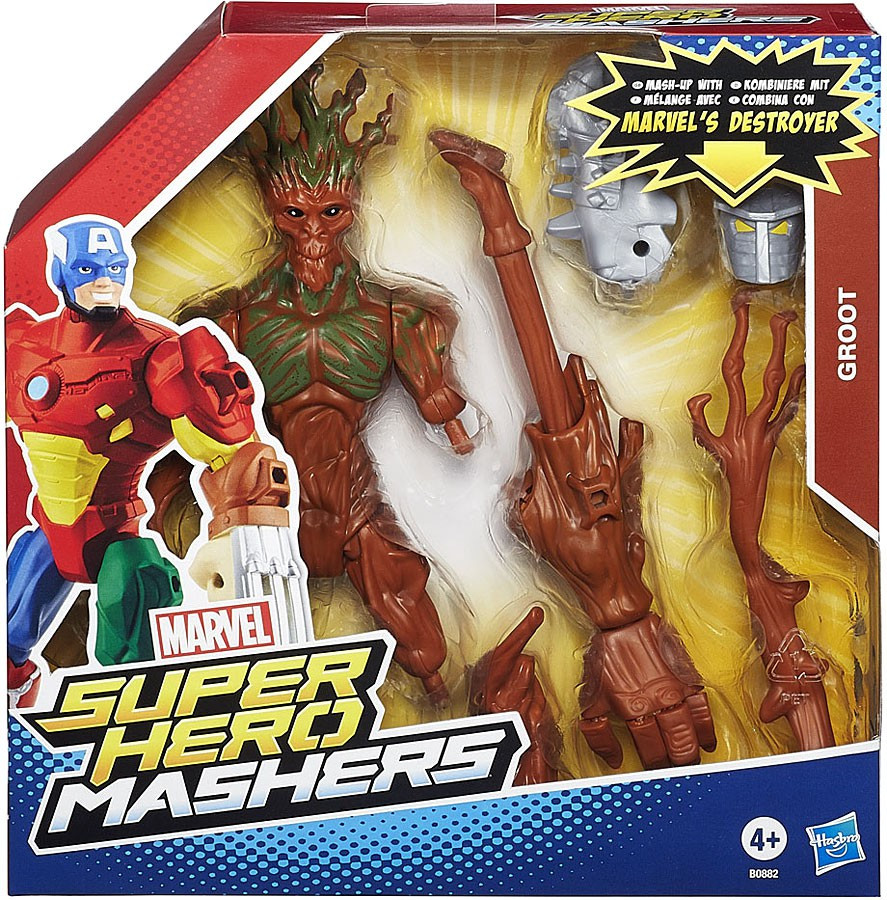 Marvel Super Hero Mashers Battle Upgrade Groot Action Figure Hasbro ...
