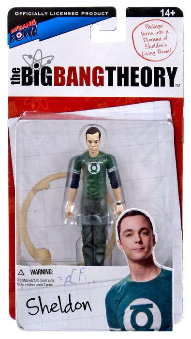 The Big Bang Theory Series One Sheldon 3.75 Action Figure Green Lantern ...