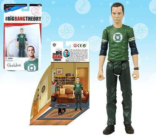 The Big Bang Theory Series One Sheldon 3.75 Action Figure Green Lantern ...