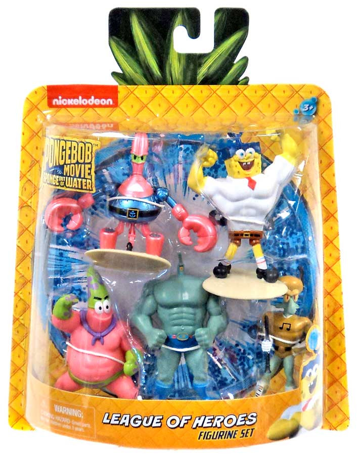 Spongebob Squarepants Sponge Out Of Water League of Heroes Figurine Set ...