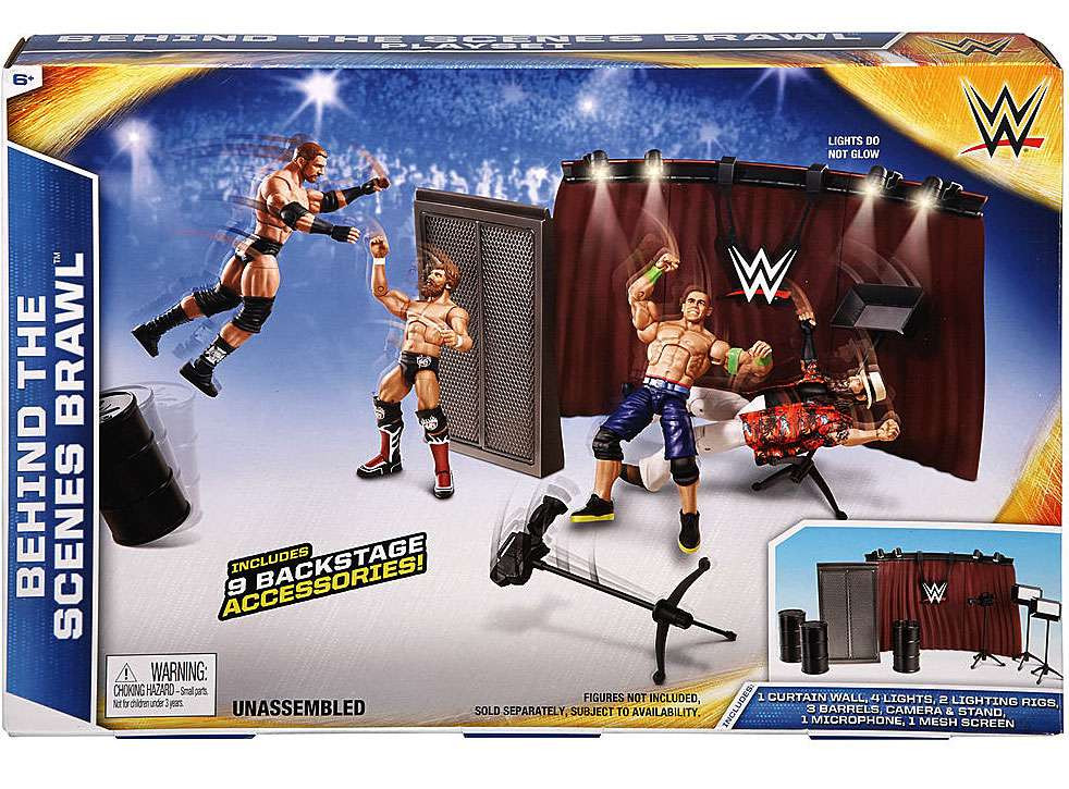WWE Wrestling Behind The Scenes Brawl Exclusive Accessory Set Mattel ...