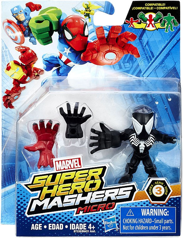 Marvel Super Hero Mashers Micro Series 3 Black Spider-Man 2 Mini Figure ...