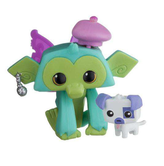 Animal Jam Lucky Monkey Pet Puppy Mini Figure 2-Pack Jazwares - ToyWiz