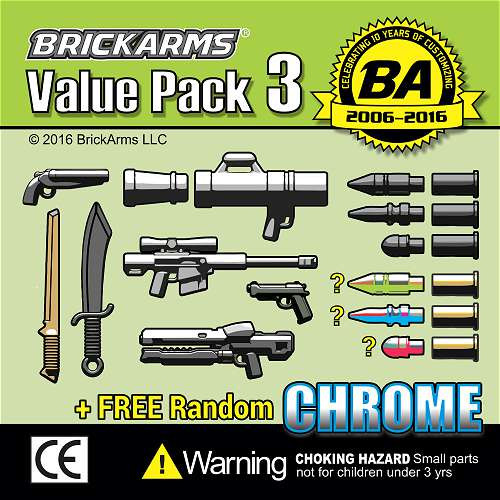 BrickArms Value Pack 3 2.5 Weapons Pack - ToyWiz