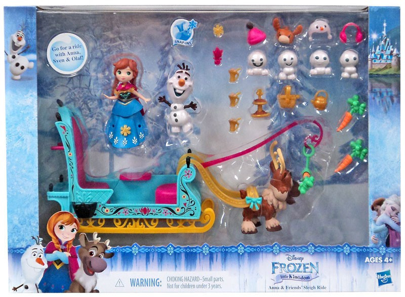 Disney Frozen Little Kingdom Anna Friends Sleigh Ride Playset Hasbro ...