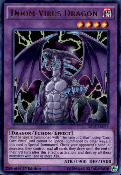 YuGiOh Dragons of Legend Unleashed Single Card Ultra Rare Doom Virus ...