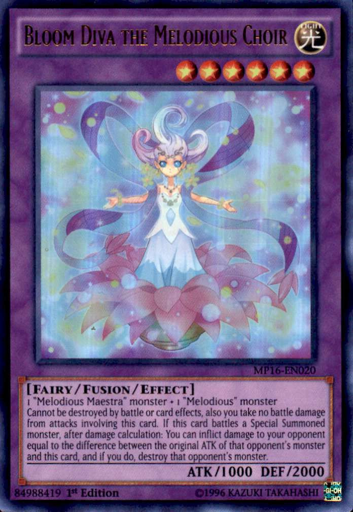 YuGiOh 2016 Mega-Tin Mega Pack Single Card Ultra Rare Bloom Diva the ...