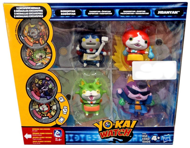 Yo-Kai Watch Robonyan, Jibanyan, Thornyan Baddinyan Exclusive Action ...