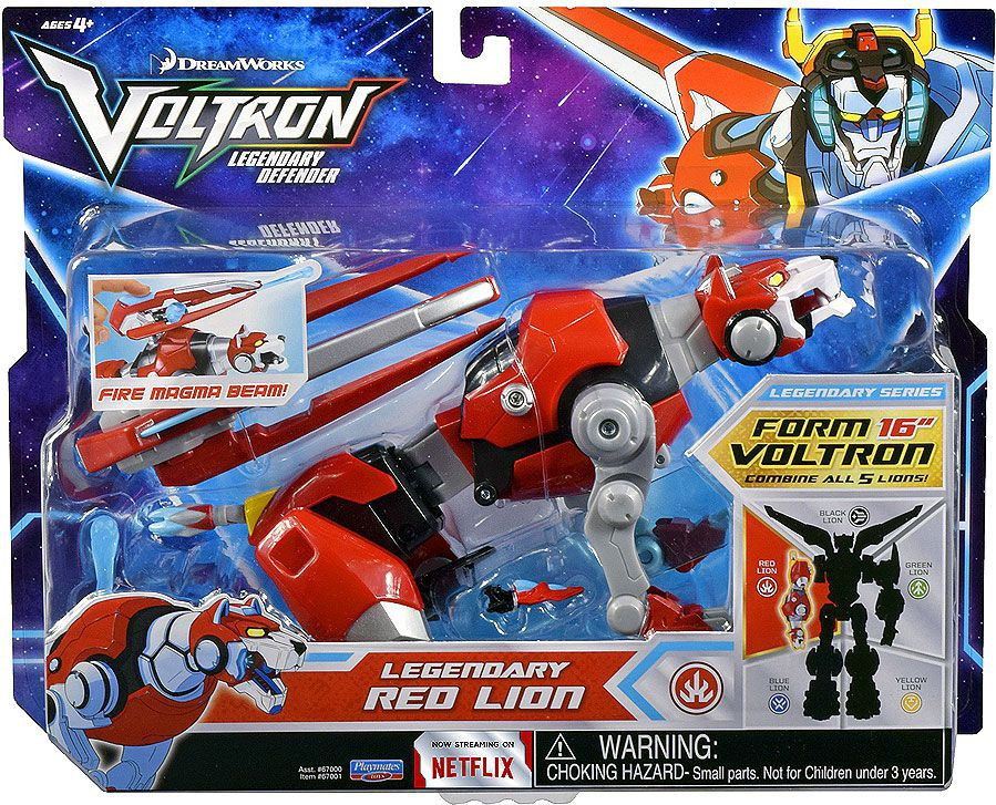 Voltron Legendary Defender Red Lion Combinable Action Figure Fire Magma ...