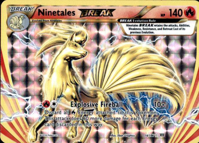 Pokemon X Y Evolutions Single Card Rare Holo BREAK Ninetales BREAK 16 ...