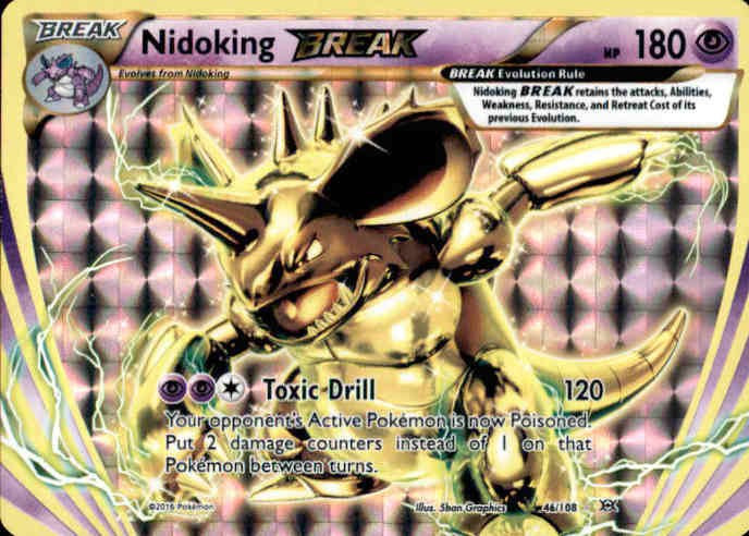 Pokemon X Y Evolutions Single Card Rare Holo BREAK Nidoking BREAK 46 ...