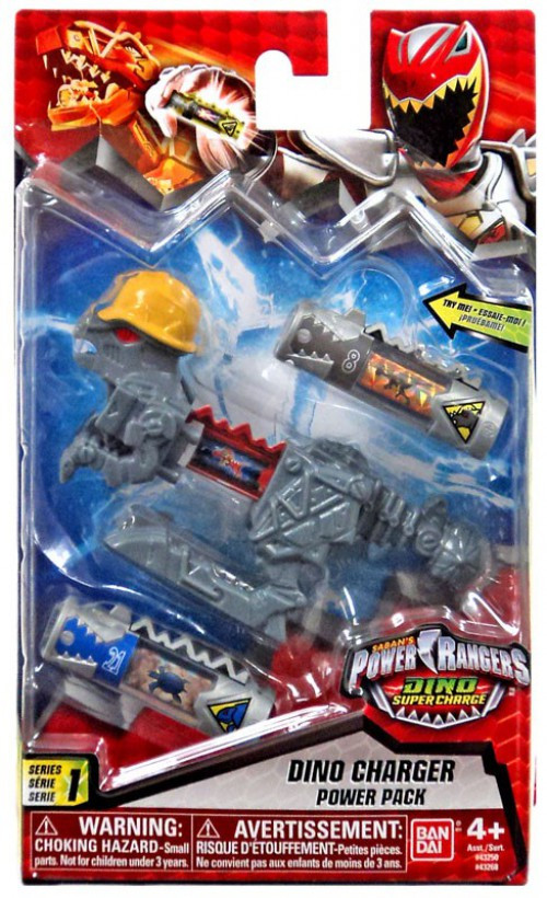 Power Rangers Dino Super Charge Series 1 Gray Dino Charger Power Pack ...