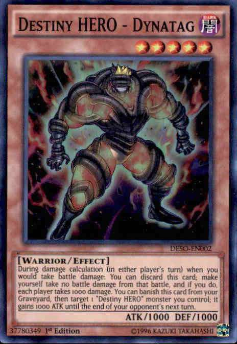 YuGiOh Destiny Soldiers Single Card Super Rare Destiny HERO - Dynatag ...